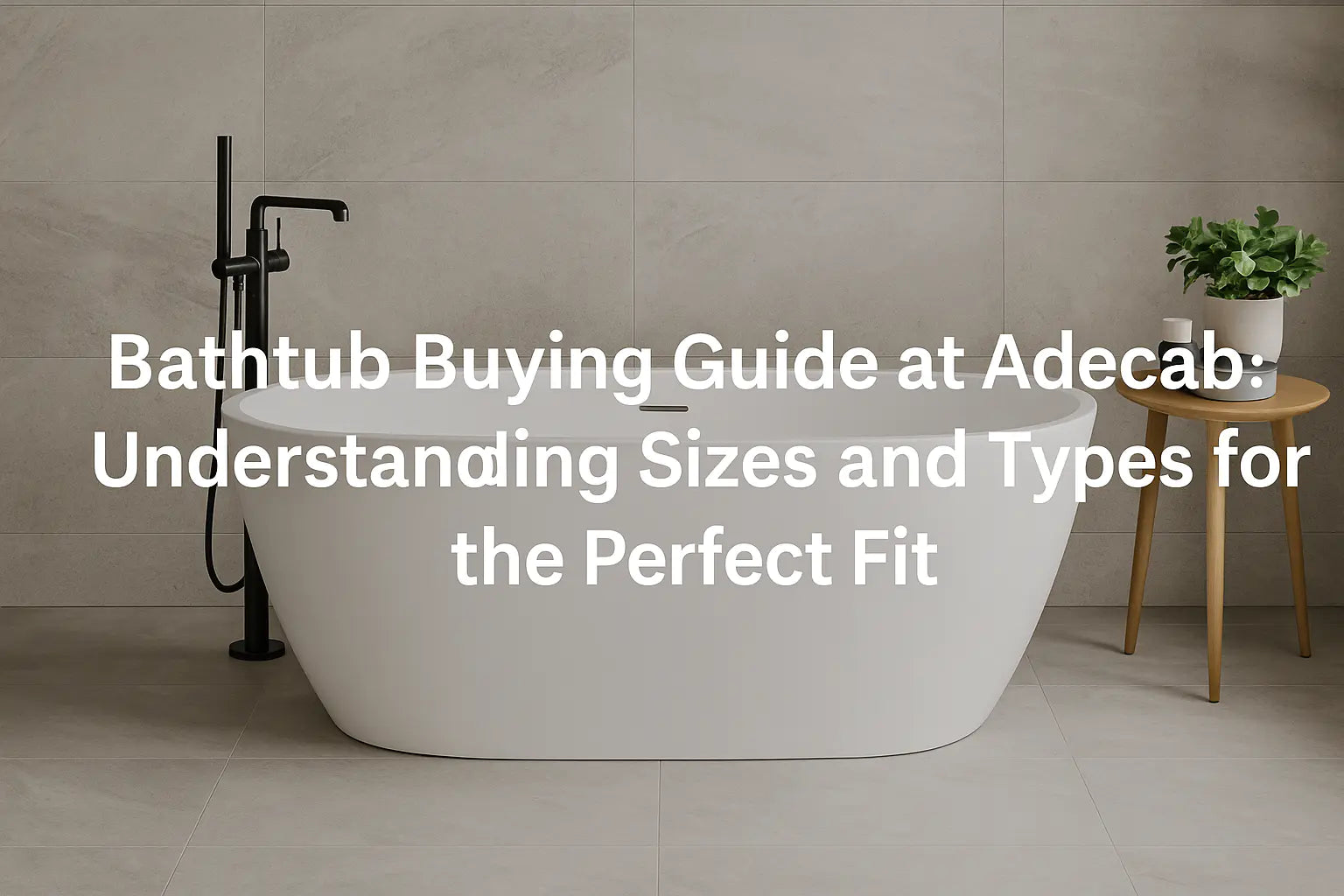 Bathtub Buying Guide at Adecab: Understanding Sizes and Types for the ...