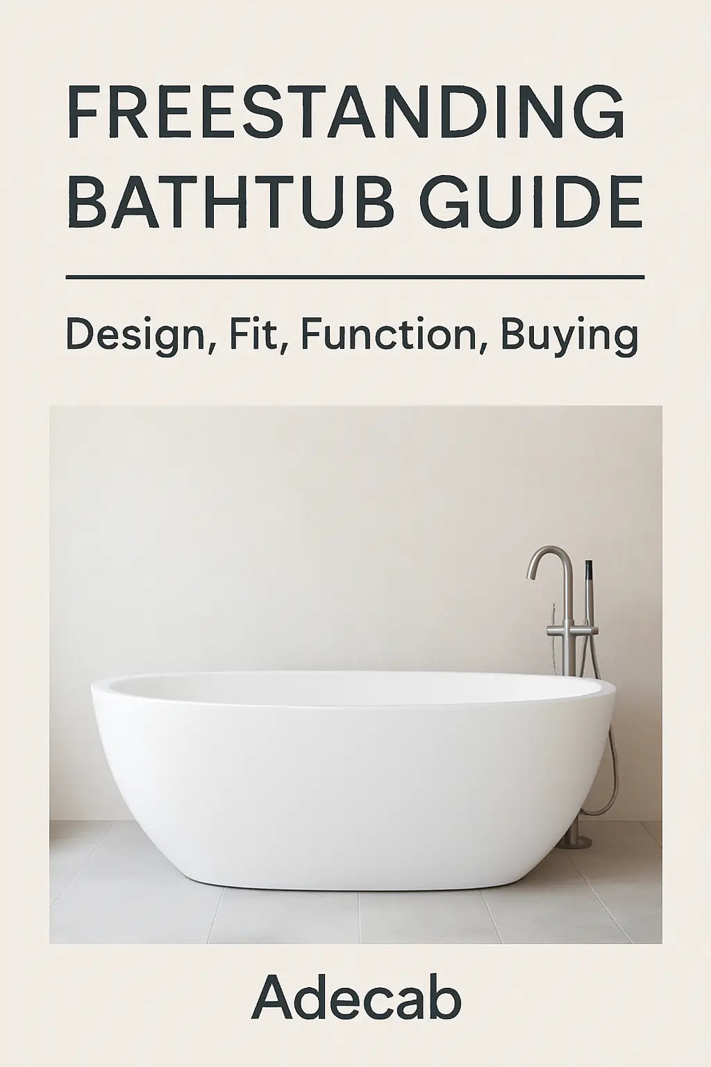 Freestanding Bathtub Guide – Adecab: Design, Fit, Function, Buying – ADECAB